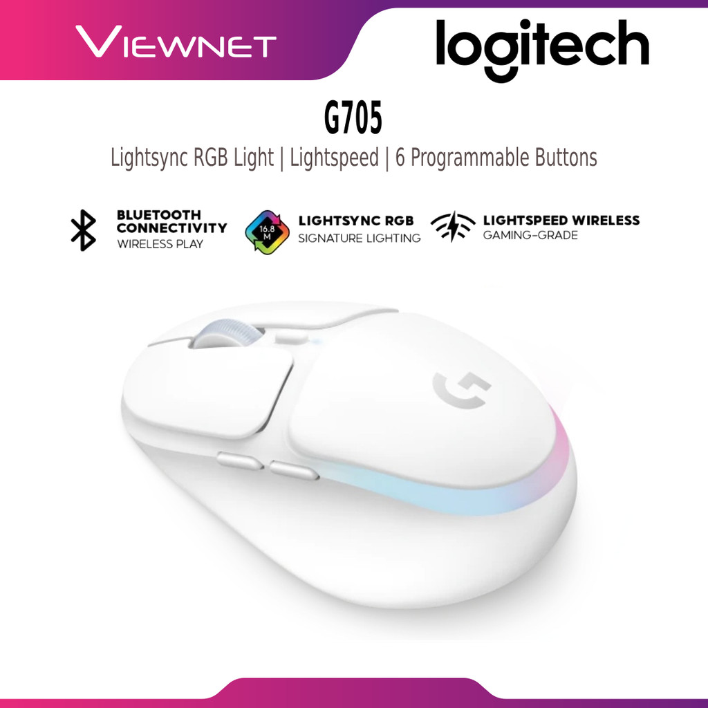 LOGITECH G705 WIRELESS GAMING MOUSE LIGHTSYNC RGB LIGHT | BLUETOOTH | LIGHTSPEED | 6 ...