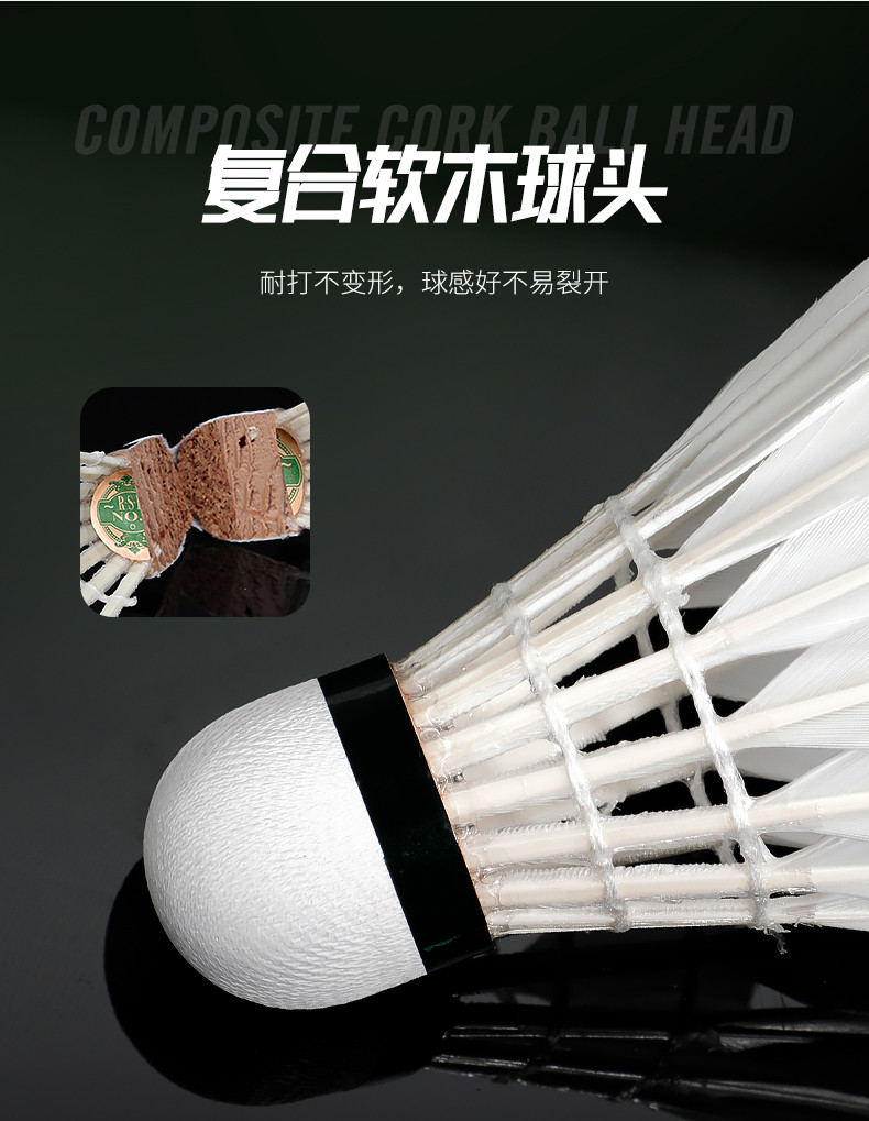 Badminton Shuttlecocks Rsl RSL Series Badminton 12 Packs of Feathers ...