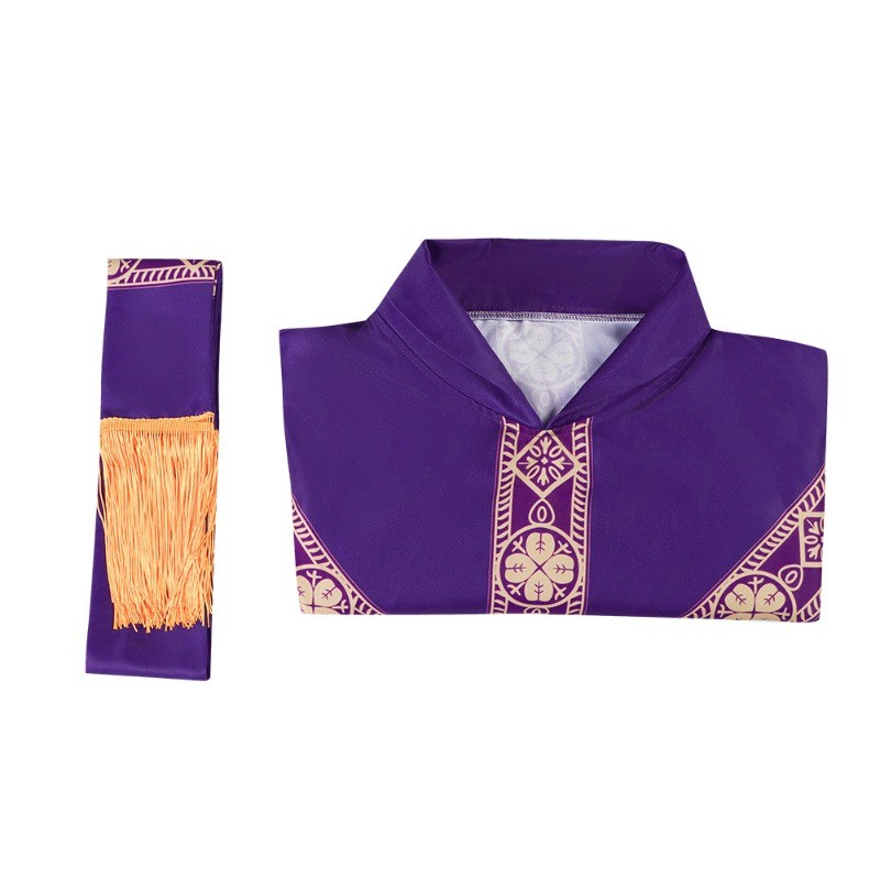 Priest Celebrant Chasuble Costume Catholic Church Father Mass Vestments ...