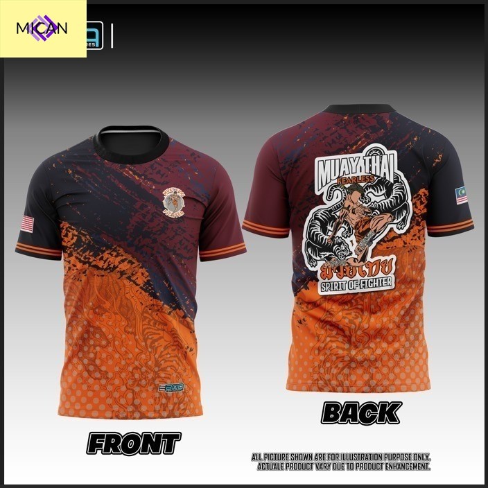 MICAN [Ready Stock] Baju MUAY THAI V2 Sublimation /AG Big Size Plus ...