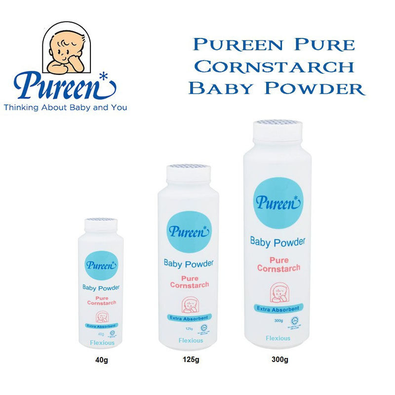 Pureen Bedak Bayi Pure Cornstarch Baby Powder Extra Absorbent Protect ...