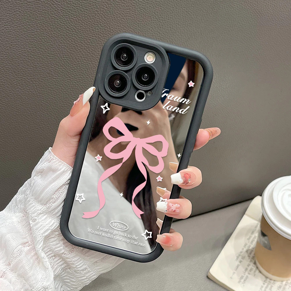 Fashion Cute pink Bow Mirror Casing For Honor 200 300 90 Lite 70 50 X7 ...
