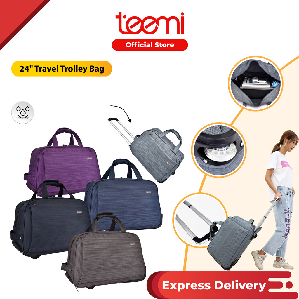 TEEMI 24inch Trolley Travel Duffel Bag Large Handbag Water Resistant ...