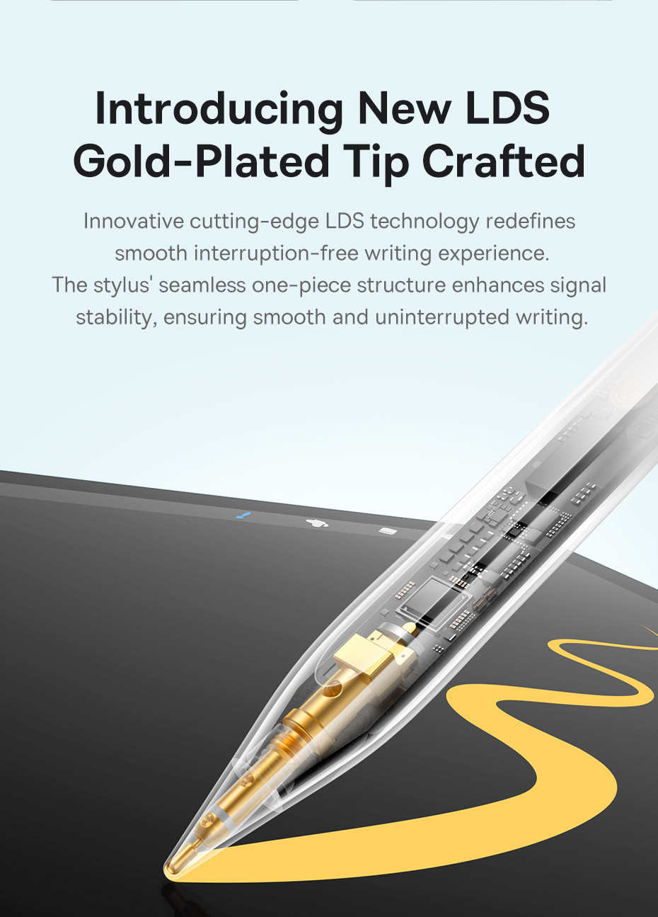 Baseus Smooth Writing 3 Wired Charging Stylus Pen 17H Extended Battery ...