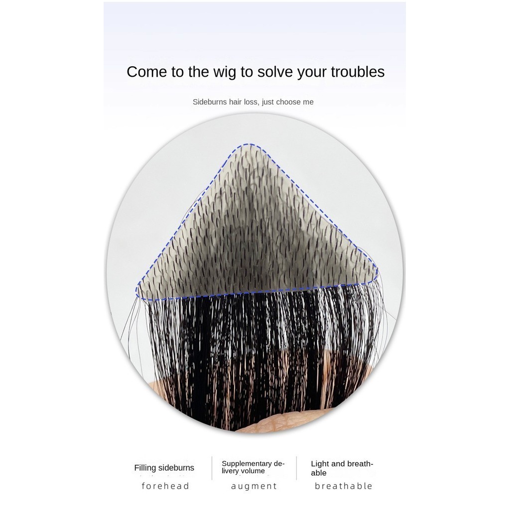 BJT-01 Wig Replacement Patch Sideburn Patch Wig Patch Scar Patch ...