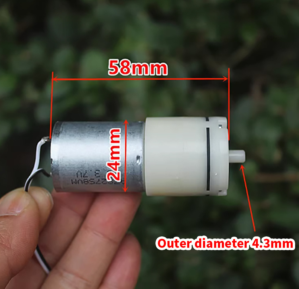 DC 3V 3.7V 5V 6V 12V Micro Mini 370 Motor Diaphragm Air Pump Vacuum Pump Negative Pressure ...