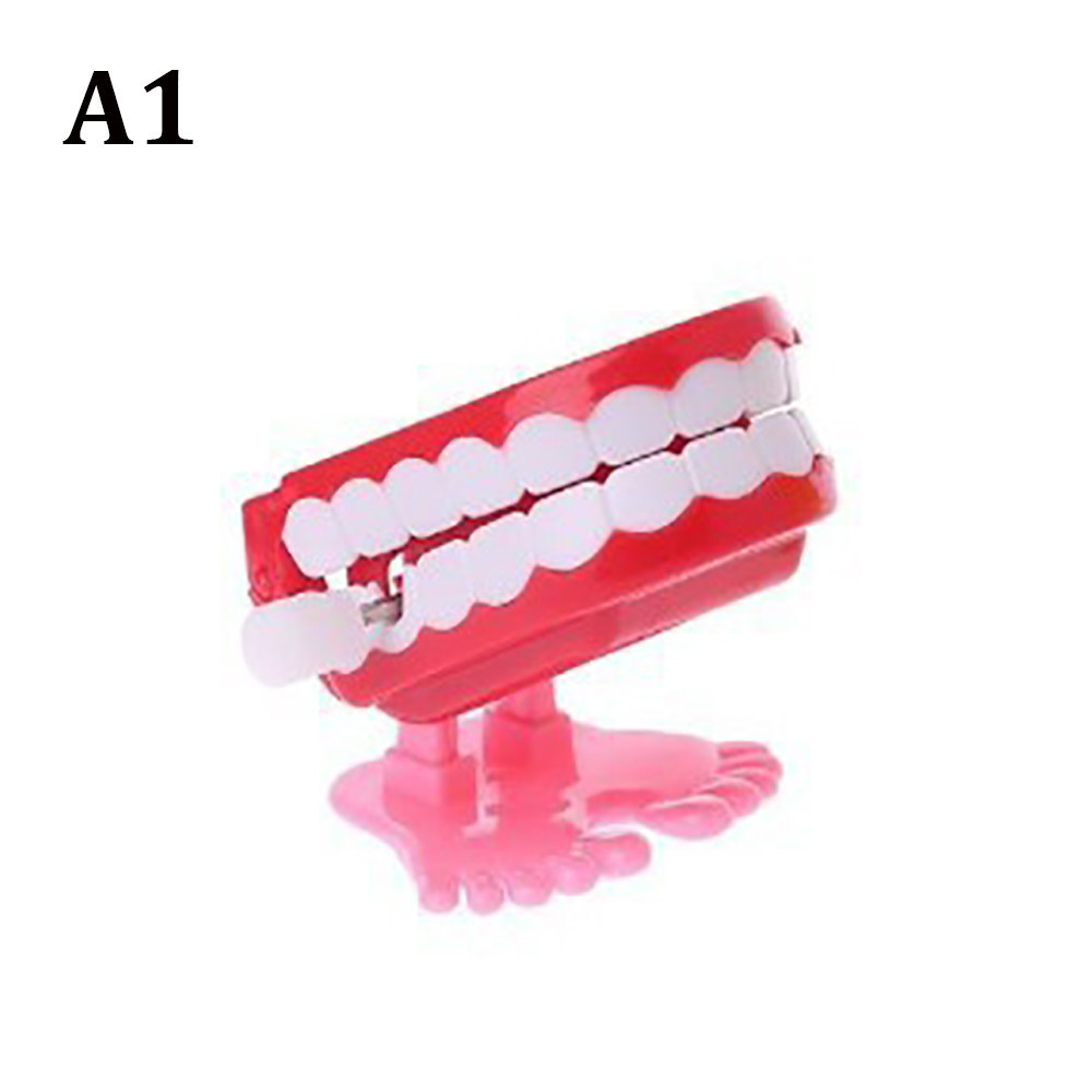 Dental Gift Teeth Shape Clockwork Cute Toy with Chain Novelty String Up ...