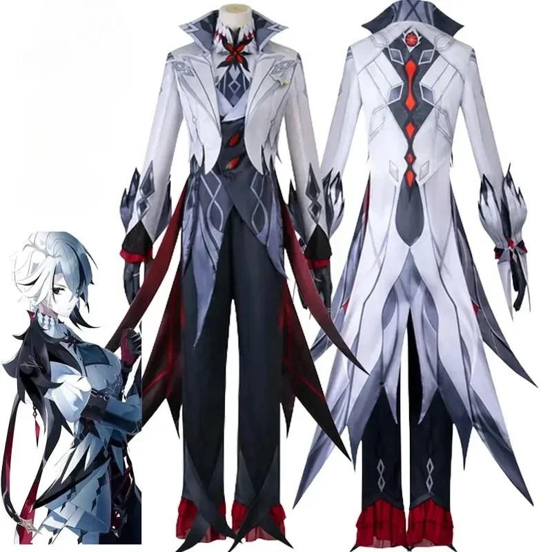 Arlecchino Cosplay Costume, Genshin Impact Fatui Harbinger Wig Set Game ...