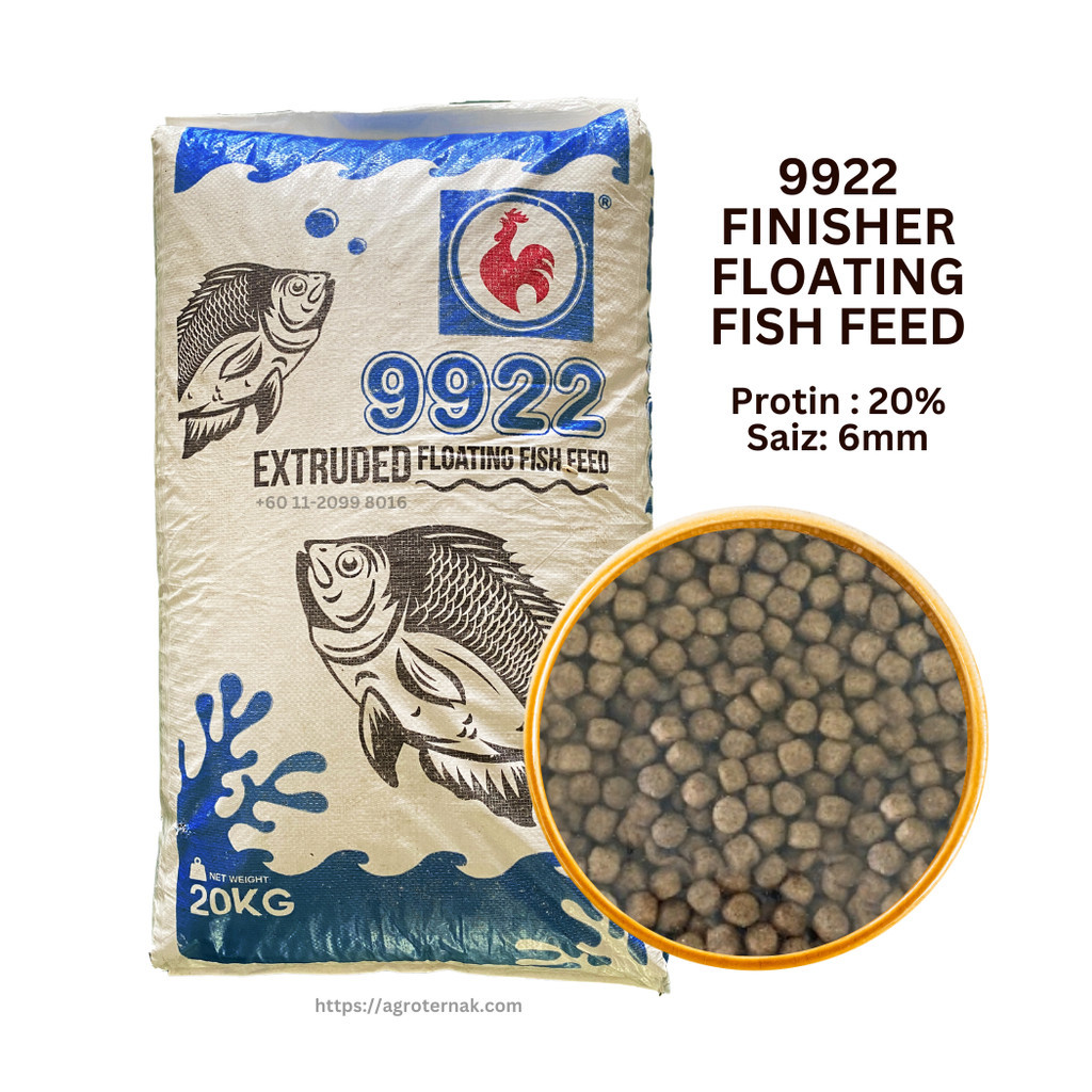 [20KG] [9922] MAKANAN IKAN PEMBESARAN 6MM FINISHER FISH PALLET TALAPIA ...