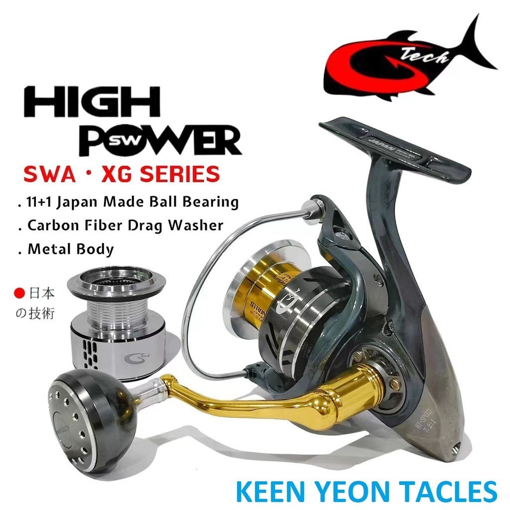G-TECH HIGH POWER SW/ SWA FISHING REEL ( SPINNING ) | Shopee Malaysia