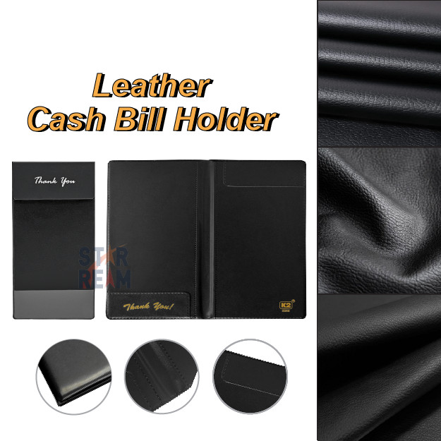 PU Leather Cash Bill Folder/Buku Bil/Bill Book with Thank You Note ...