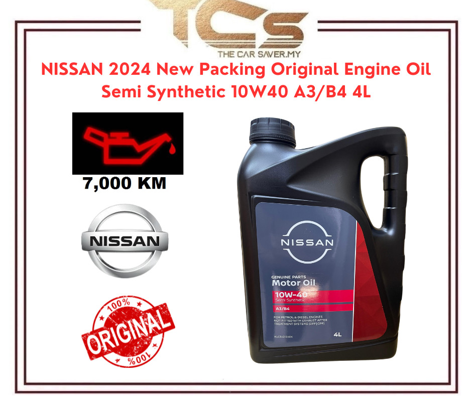 NISSAN 2024 New Packing Original Engine Oil Semi Synthetic 10W40 A3/B4 ...