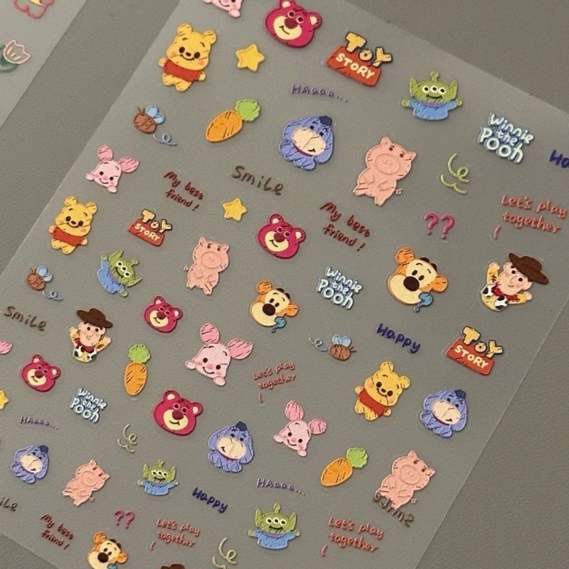 1 Sheet Toy Story Stickers Pacha Dog Winnie The Pooh Stickers Crayon ...