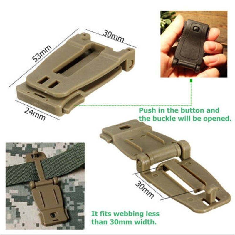 Buckle bushcraft kit Connect molle attach Strap link Tactical Backpack ...