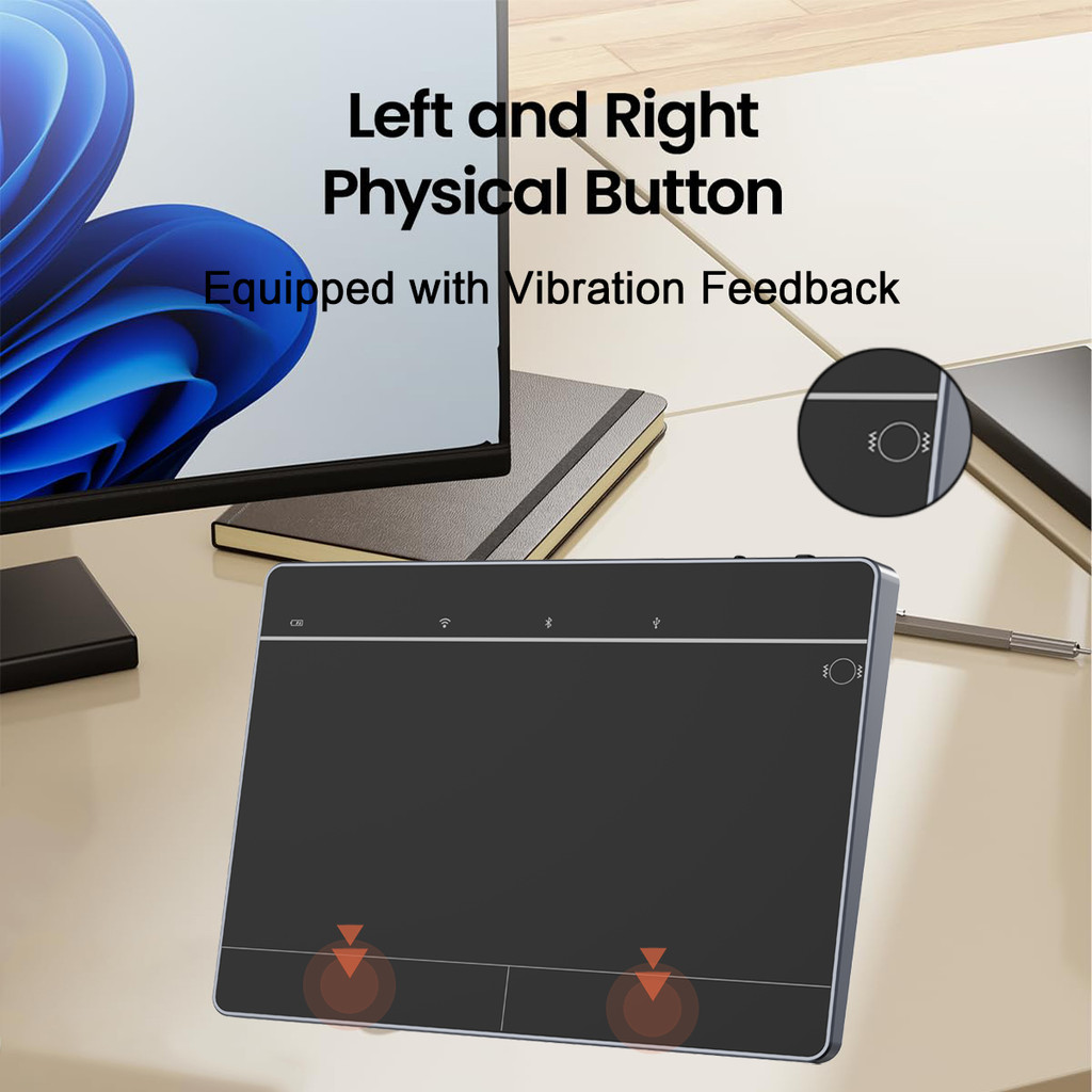 JOMAA Wireless Bluetooth Trackpad Mouse for Windows 10/11 Large High ...