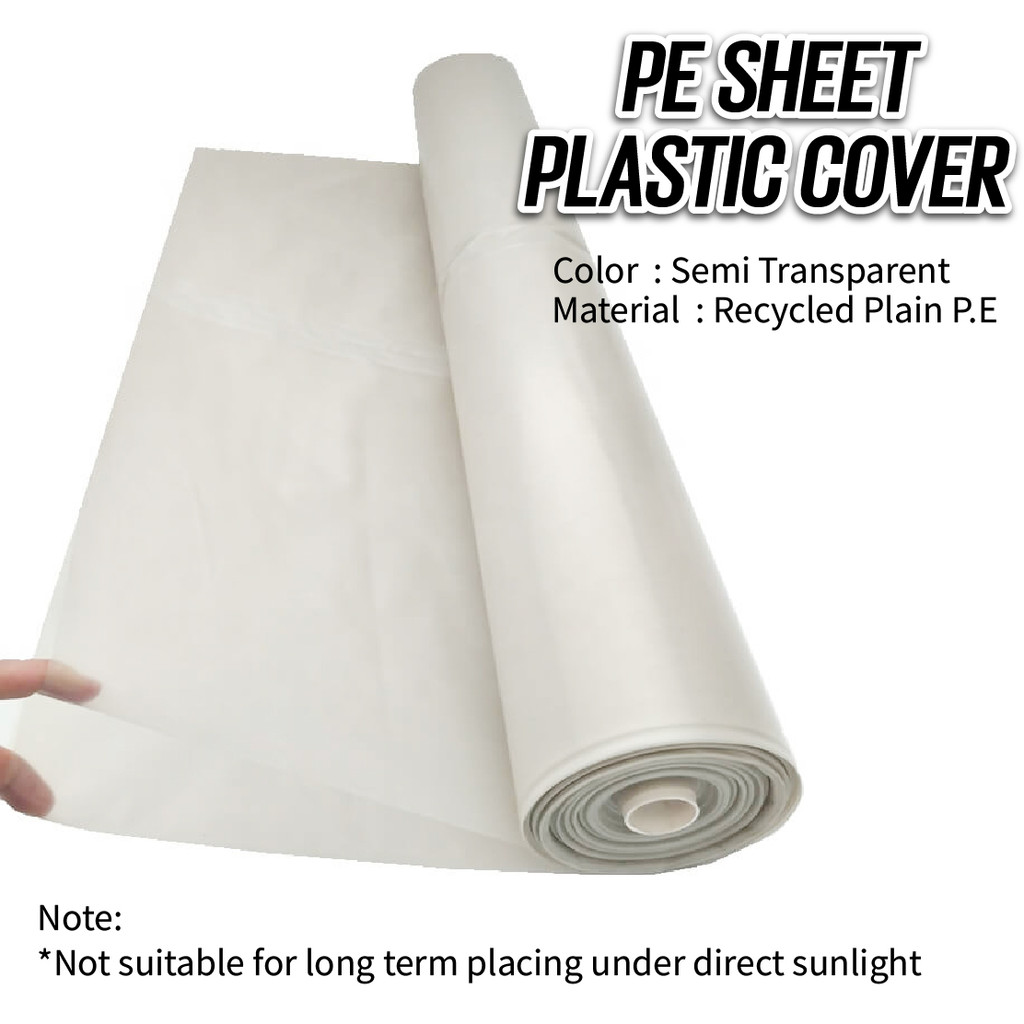 (4.5ft x 30ft) PE SHEET Plastic Sheet Cover / Waterproof Canvas Alas ...
