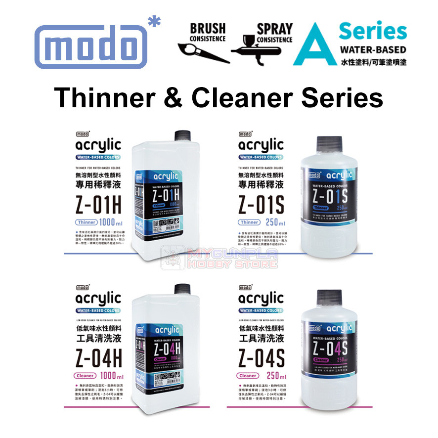 Modo Acrylic Water-Based Colors T-01 Thinner / Z-04 Cleaner | Shopee ...