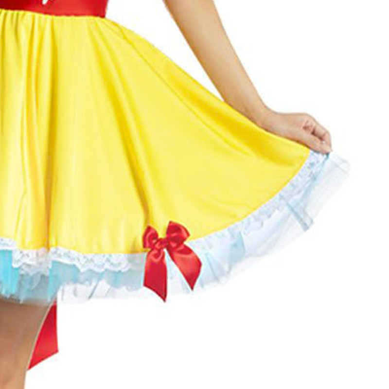 Princess Snow White Dress For Woman Sexy Blue Yellow Cosplay Costume Adult Halloween Party ...