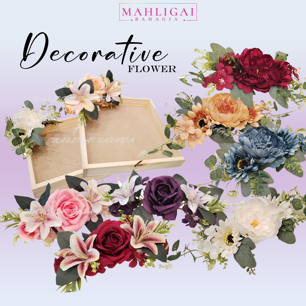 1 SET - READY MADE DECORATIVE FLOWER/BUNGA HANTARAN SIAP GUBAH/BUNGA ...