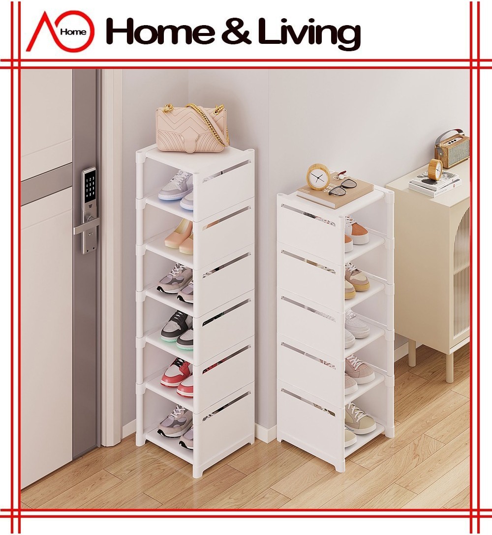 AO Home Multi-Layer Shoe Rack Shoes Storage Rack DIY 5/6/7/8 Tier ...