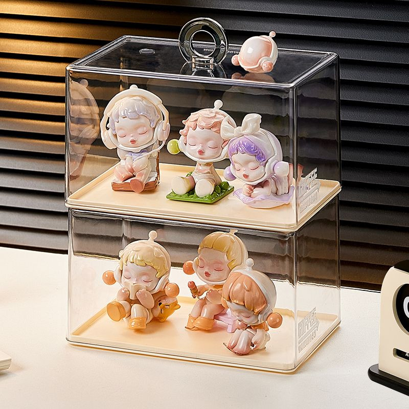 Bubble Mart Figure Storage Box With Lid, Dust-proof Lego Toy Stand ...