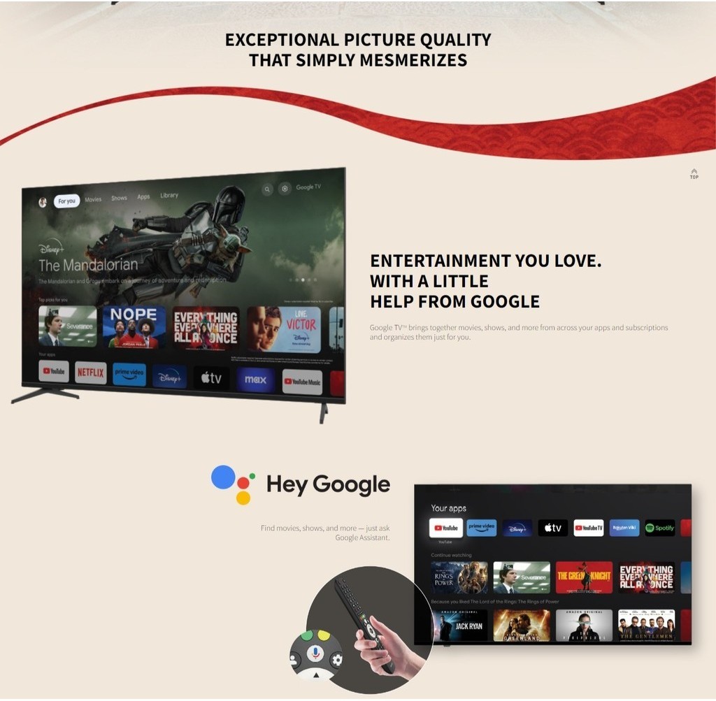 Sharp 65" 4K UHD HDR Smart Google LED TV 4TC65FJ1X | Shopee Malaysia