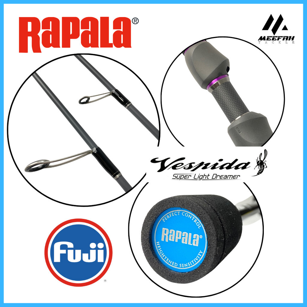 RAPALA Vespida UL Super Light Ultralight Finesse Spinning Rod - Fishing ...