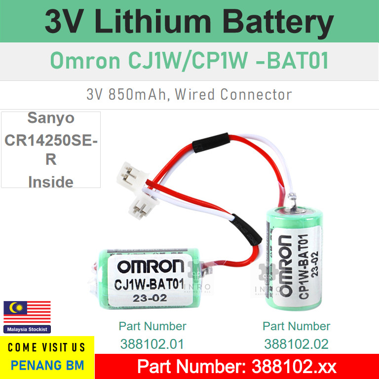 OMRON 3V CJ1W-BAT01 CP1W-BAT01 CJ1M Plc SANYO CR14250SE-R Lithium ...