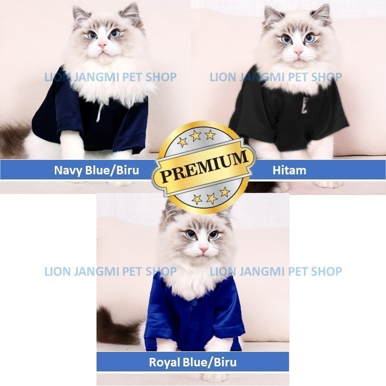 Baju Raya Kucing Hitam Biru Lilac - Baju Kucing Jantan Betina, Baju ...