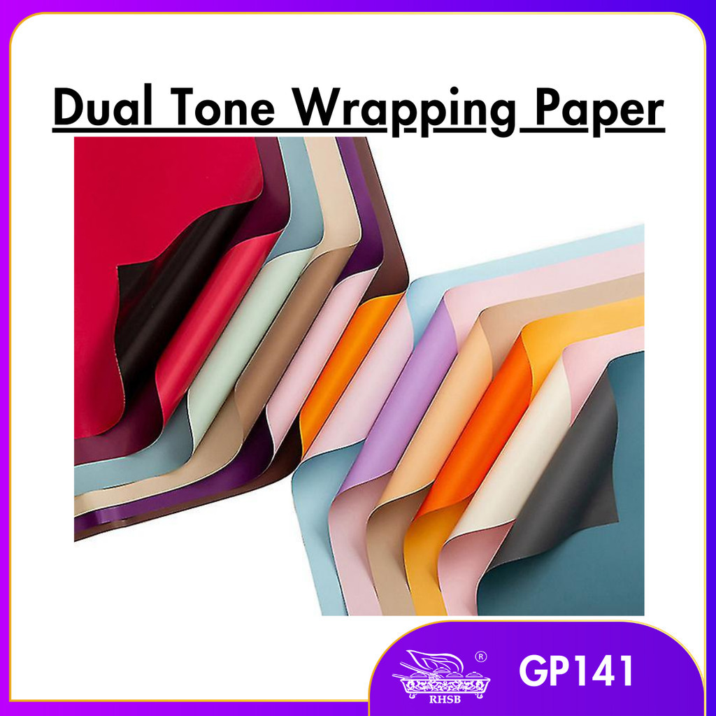 20PCS KOREAN WRAPPING PAPER DOUBLE COLOR/ DUAL TONE WRAPPER/ FLORIST ...