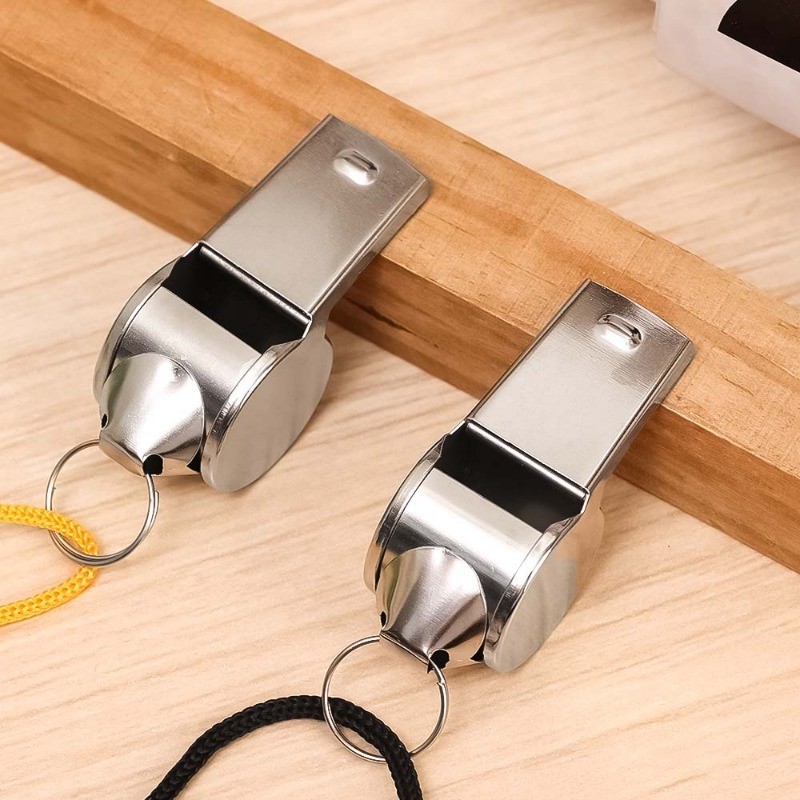 Stainless Steel Whistle - Metal Whistle with Lanyard - Professional ...