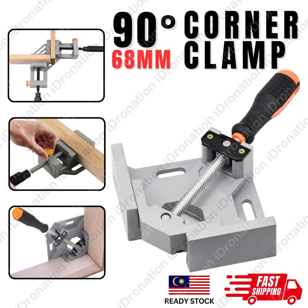 Corner Clamp 68MM 90 Degree Aluminium Alloy Single Bar Woodworking ...