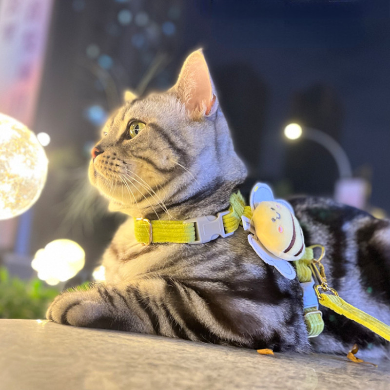 Cute Bee Adjustable Pets Cat Dog Harness & Leash Set | Shopee Malaysia
