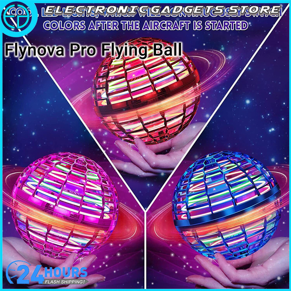 Flying Orb Toys with 360° Rotating Flynova Pro UFO Flying Toy Built-in ...