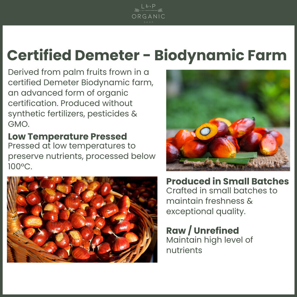 Biodynamic (Enhanced Organic) Red Palm Cooking Oil 650ml | Shopee Malaysia