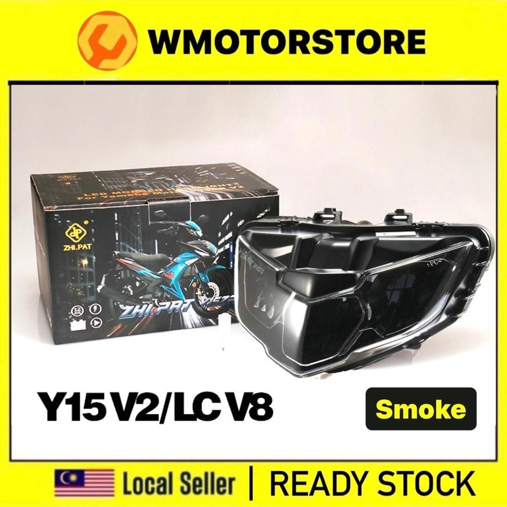 Y15ZR V2 LC135 FI V8 Head Lamp (LED) Lampu Depan Terang LC V8 Y15 LED Headlight Yamaha HEAD LAMP ...
