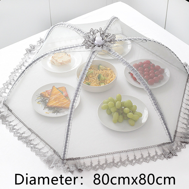 Umbrella Mesh Folding Mesh Fly Repellent Dining Table Food Set Picnic ...