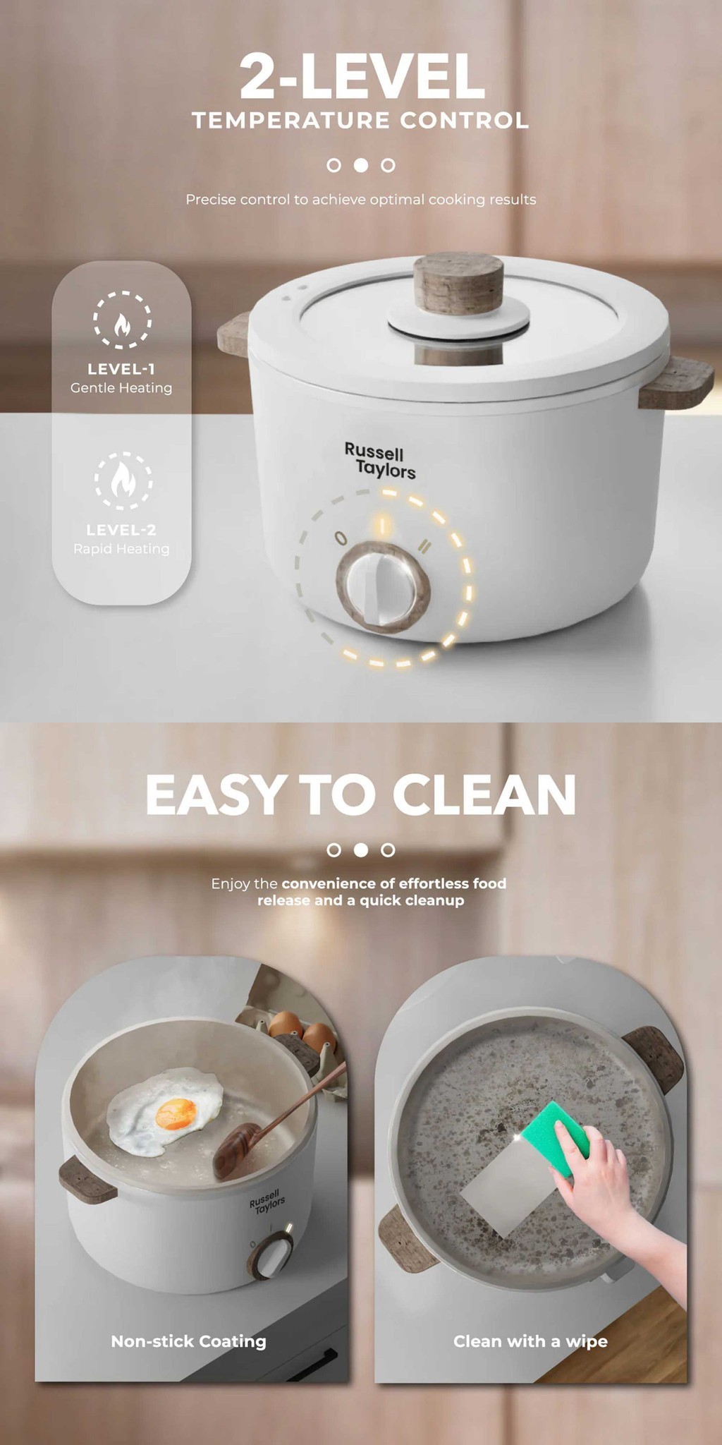 Russell Taylors Multi Cooker Steamer Hotpot Steam Soup Cooker Egg ...