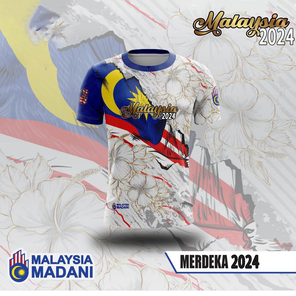 Malaysia 67th Merdeka 2024 Design Sublimation Jersey | Shopee Malaysia