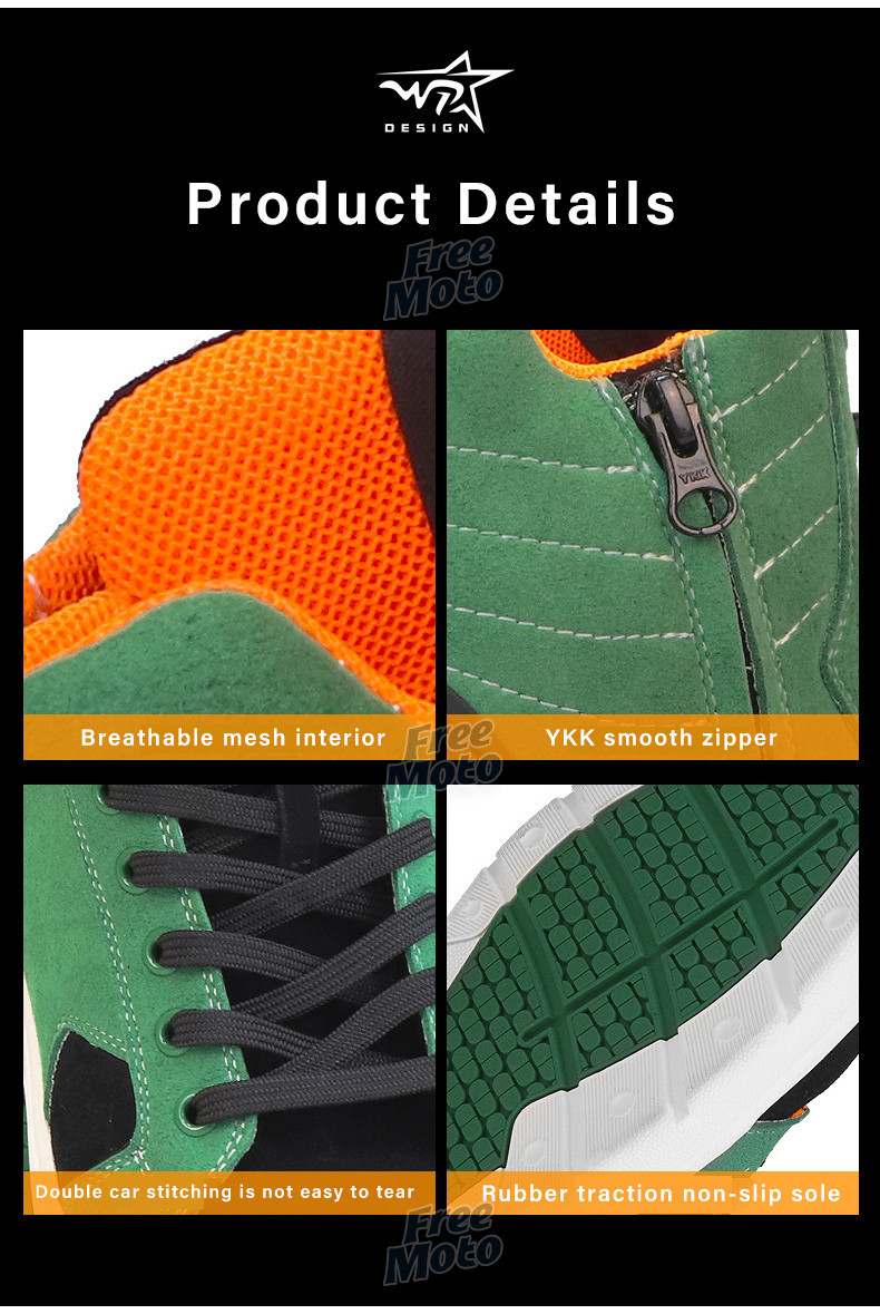 NEW 2023 SULAITE Men's Motorcycle Shoes Four Seasons Motorbike Gear ...