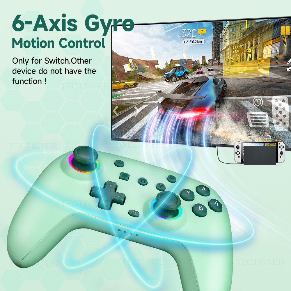 Wireless Bluetooth Controller RGB Controller For Nintendo Switch ...