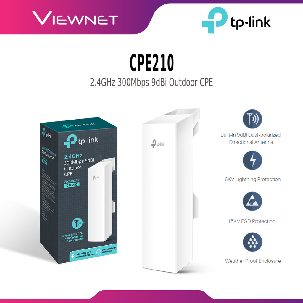 TP-LINK CPE210 2.4GHZ (9DBI ) / CPE220 2.4GHZ (12DBI) / CPE510 5GHZ ...