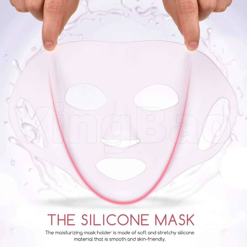 3D Reusable Wrinkle Smoothing Silicone Face Mask Holder For Sheet Masks ...
