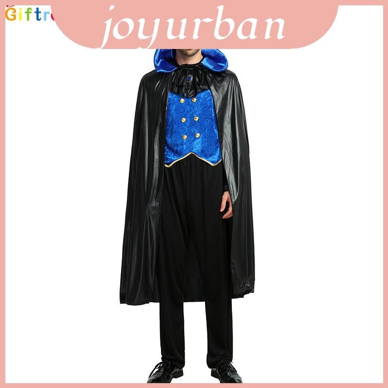 Premium Polyester Blue Vampire Outfit Perfect For Male Dracula Cosplay ...