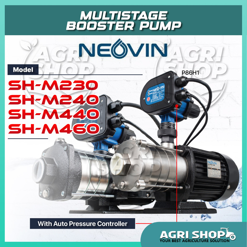 Agrishop NEOVIN Stainless Steel Multistage Booster Pump SH-M230 SH-M240 ...