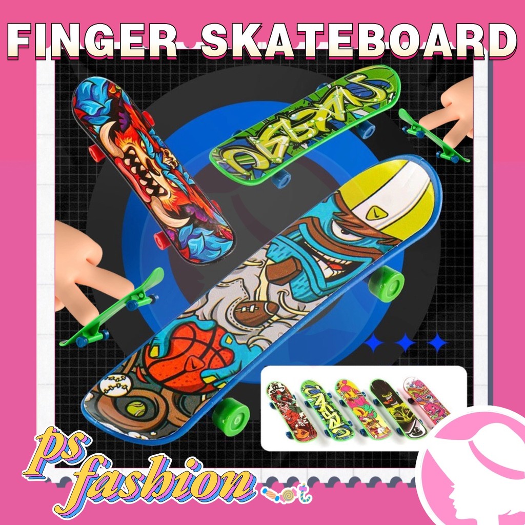 Kids New Mini Finger Skateboard Fingerboard Finger Scooter Skate ...