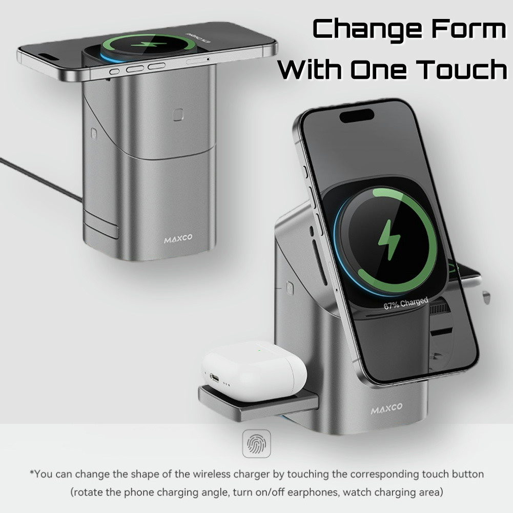 Maxco New Design Qi2 Certified Wireless Charging Stand,15W Auto ...