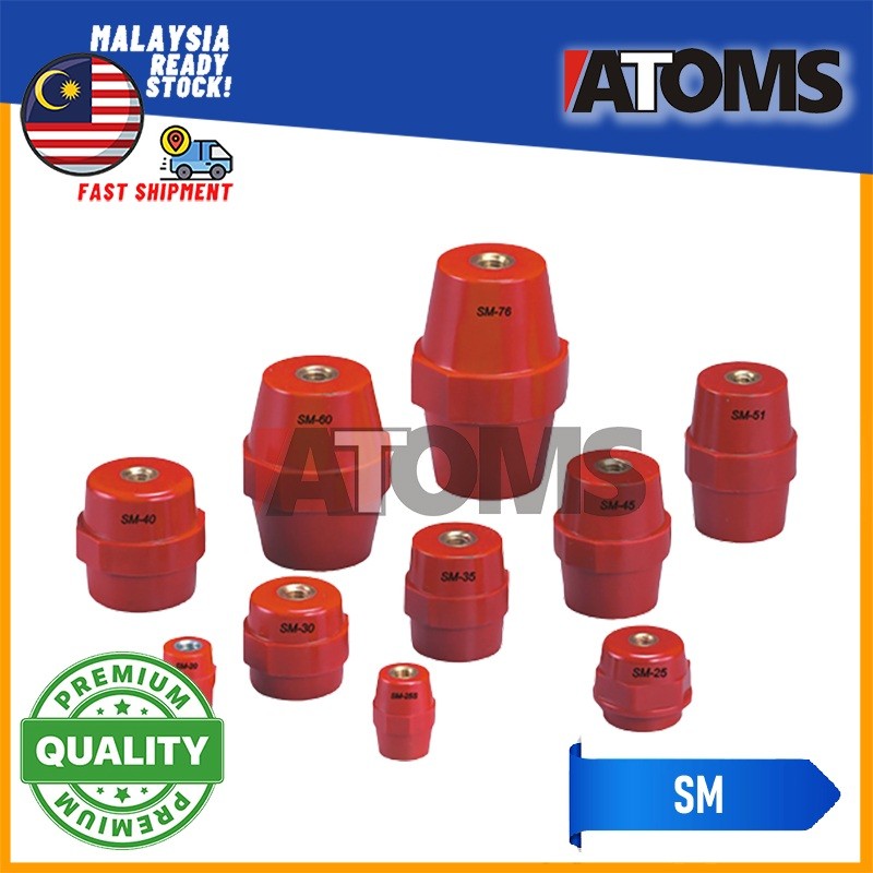 ATOMS SM Insulator Busbar Support Electrical Busbar Support SM-25 / SM-35 / SM-51 / SM-76 M6 ...