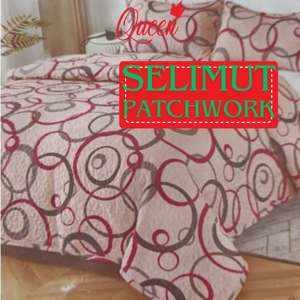 Cadar Patchwork Set 3 IN 1 Bed Sheet TEBAL SIRI 9 SULTAN 3 Pieces Plaid Set Queen Size | Shopee ...