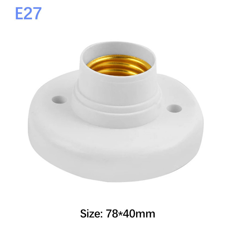 2Pcs E27 Lamp Holder Screw Type Light Bulb Socket Wall/Ceiling Batten ...